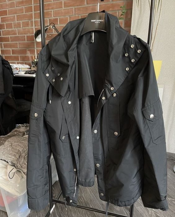 Dior Dior Homme Polyester and Silk Over Pin Detail Parka Jacket | Grailed