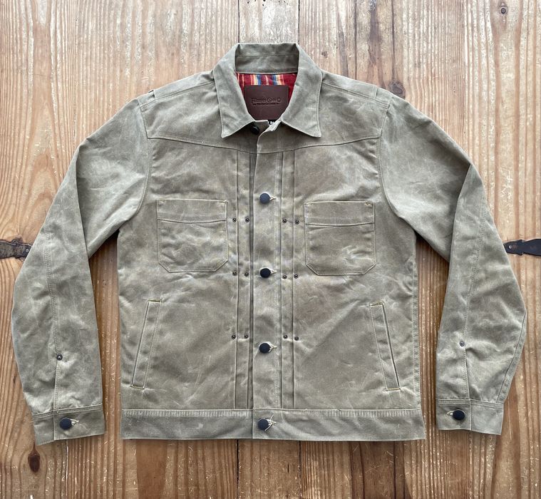 Freenote Cloth Freenote Cloth Riders Jacket RJ1 Waxed Canvas Tumbleweed ...