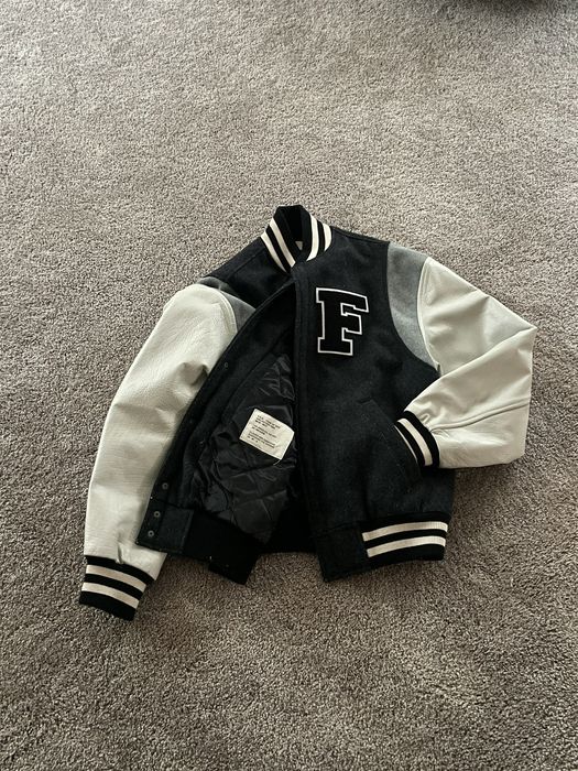 Essentials Fear Of God Varsity Jacket | Grailed