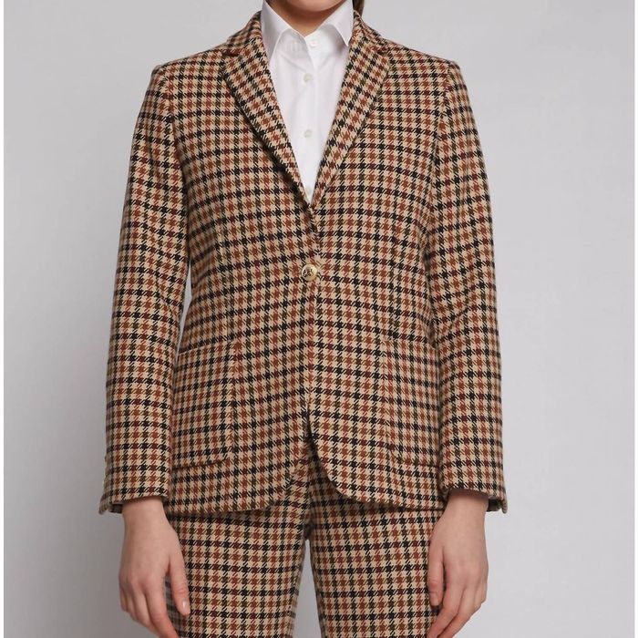 Vilagallo VILAGALLO Patchwork Houndstooth Jacket In Tweed | Grailed