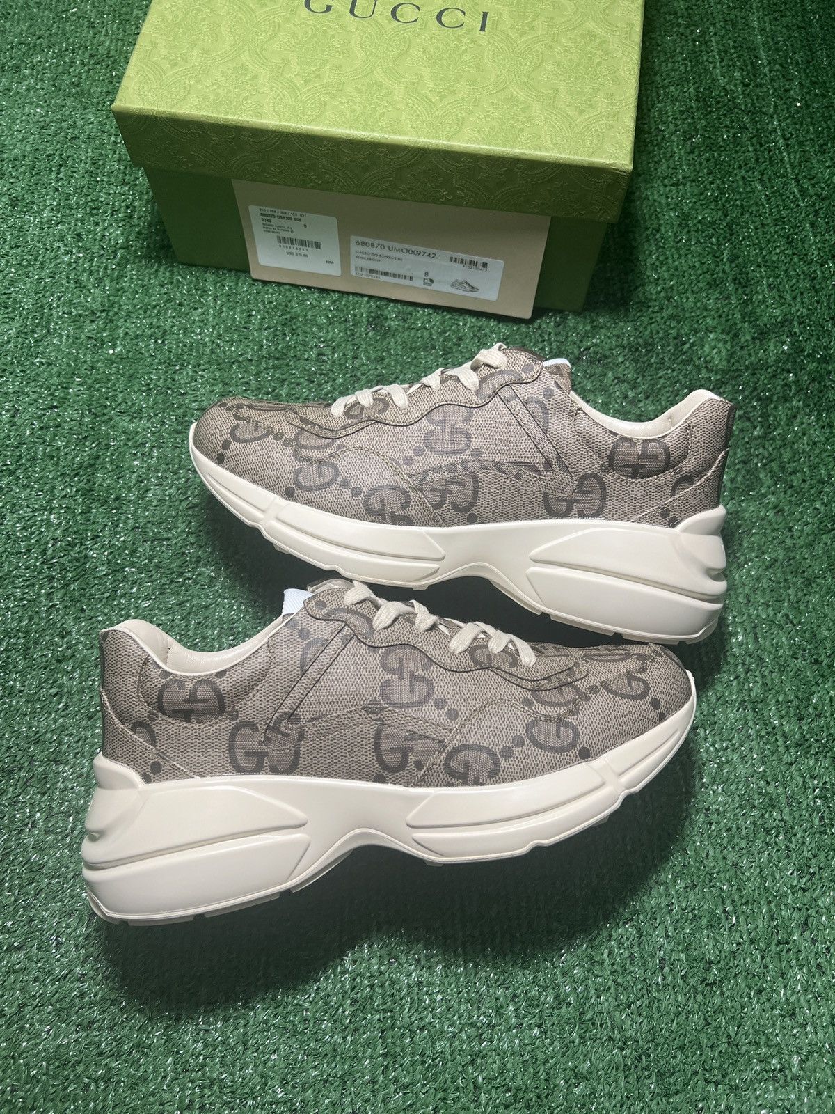 Gucci × Streetwear Gucci Rython 100 Beige Size 8 | Grailed