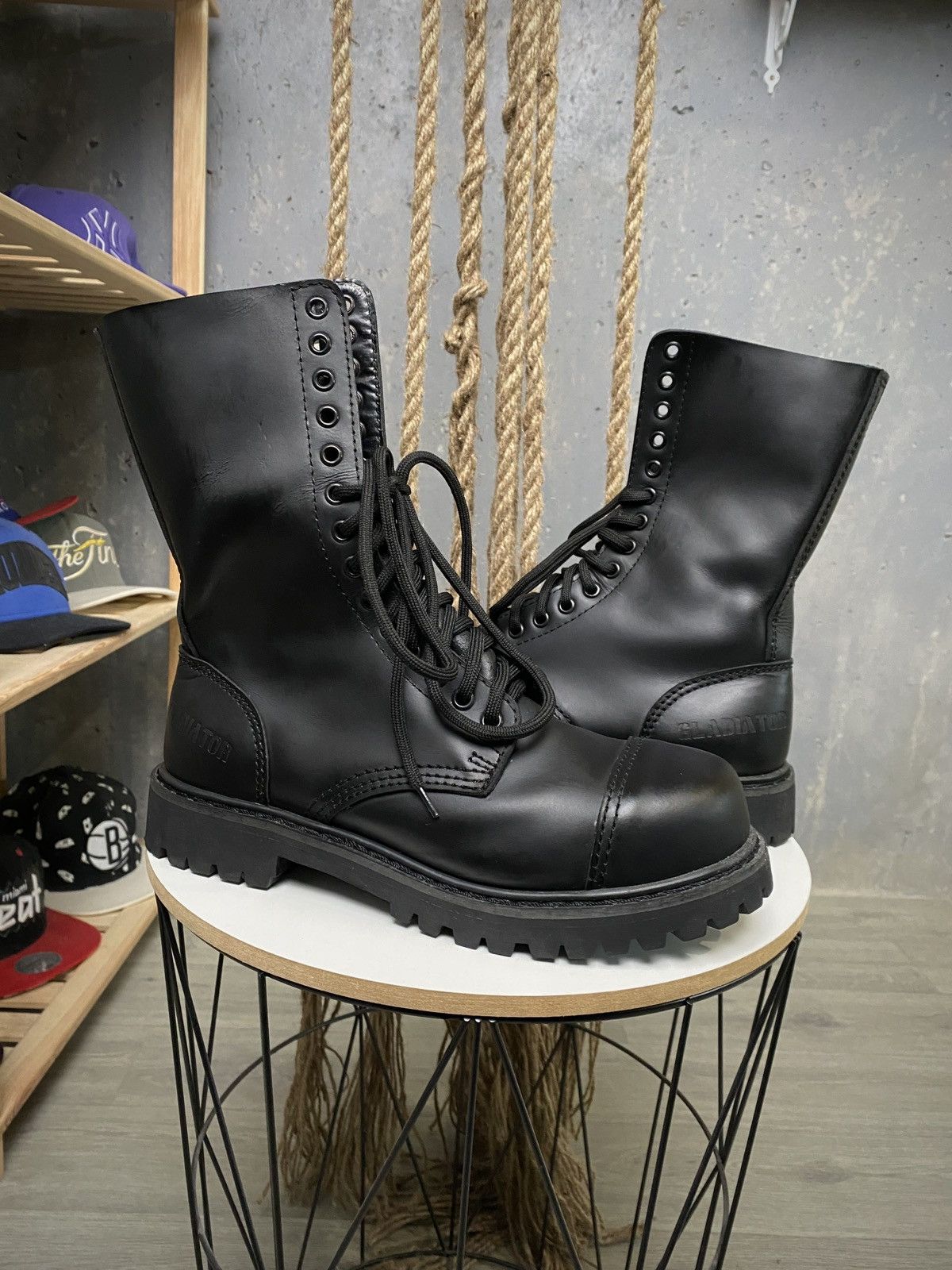 Vintage Vtg Gladiator steel toe UNDERGROUND boots made in England | Grailed