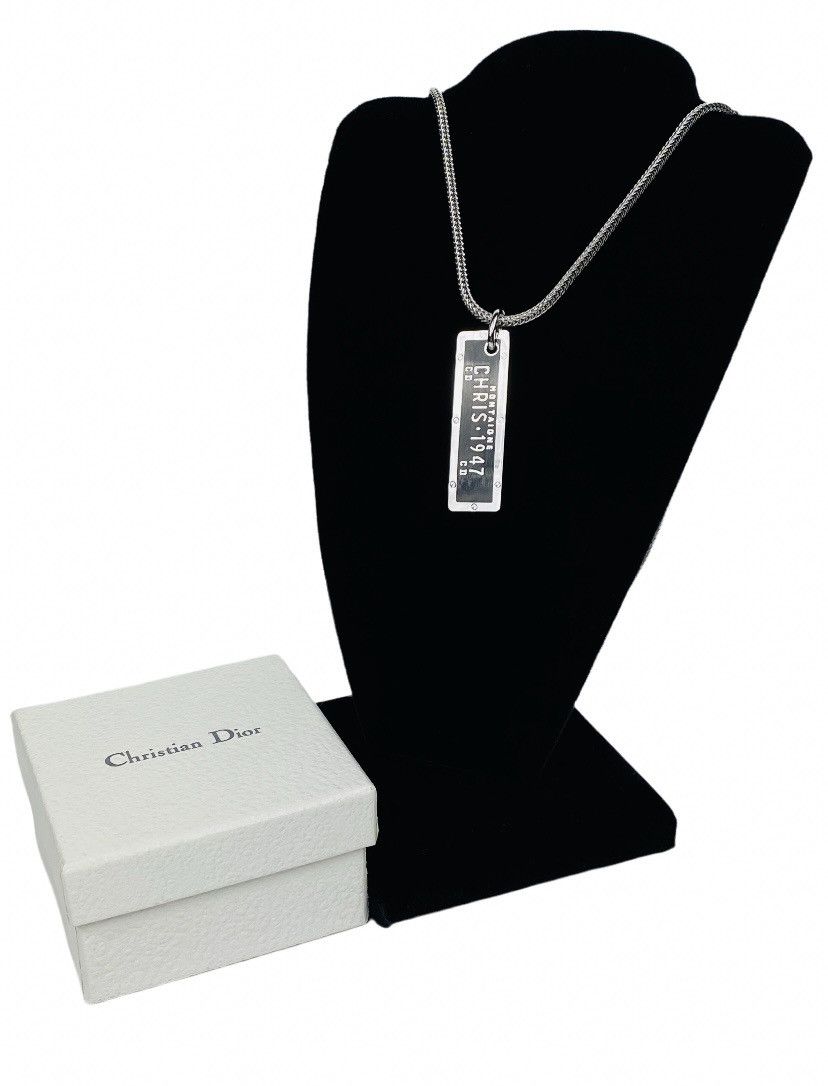 Dior Dior License Plate Logo Necklace | Grailed