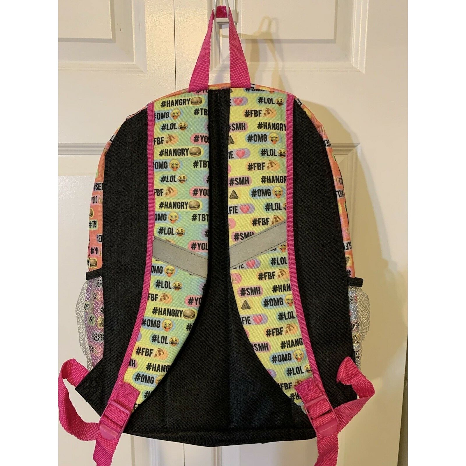 Unkwn New pink multicolored Poop Emoji Small Backpack | Grailed