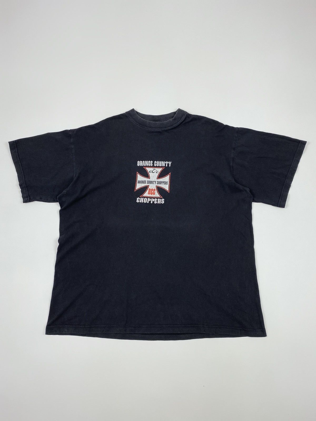 Vintage 1990’s Vintage Orange County Choppers Cross Logo Boxy Tee | Grailed