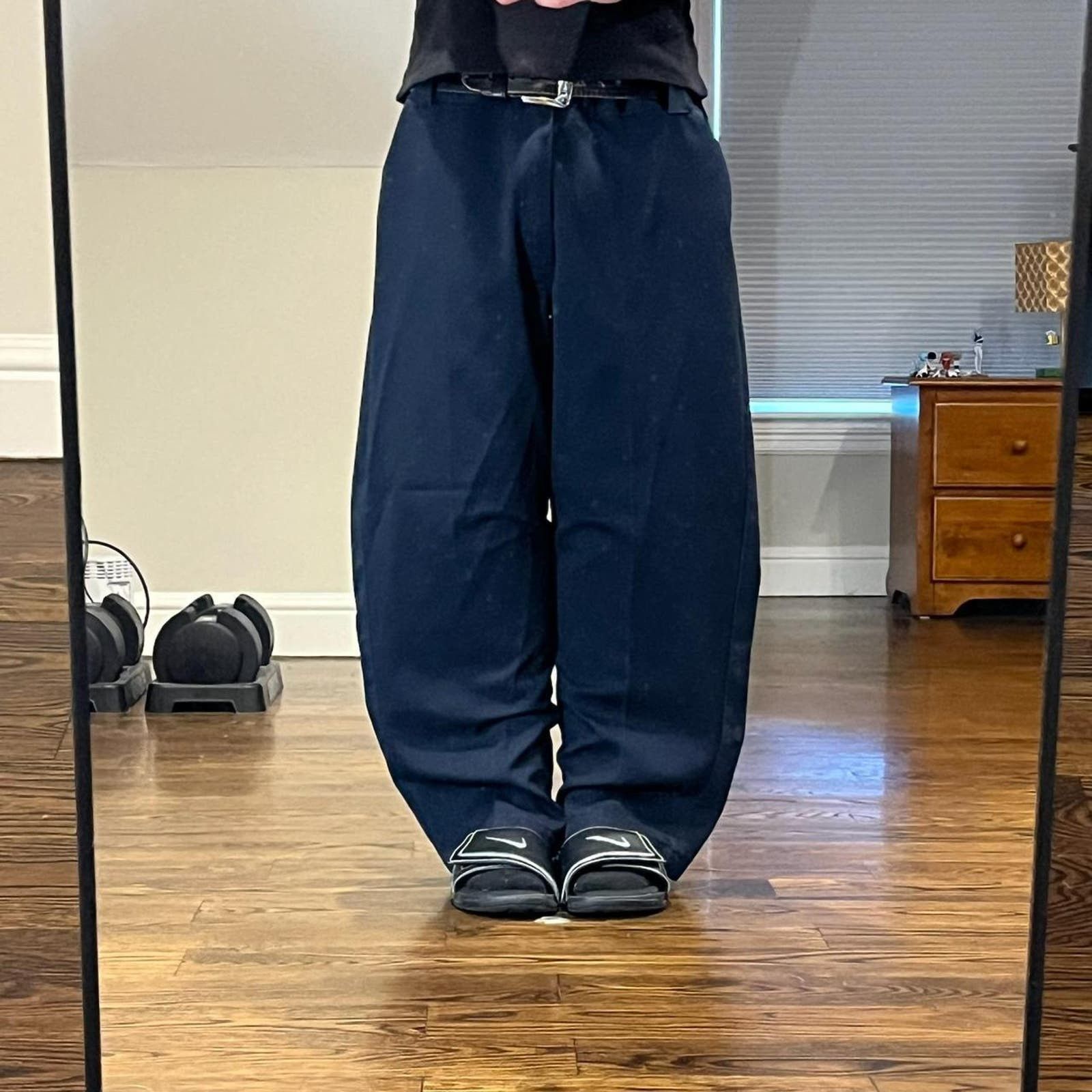 Dickies × Jnco × Streetwear vintage 2000s baggy wide leg navy blue dickies 874 workwear | Grailed