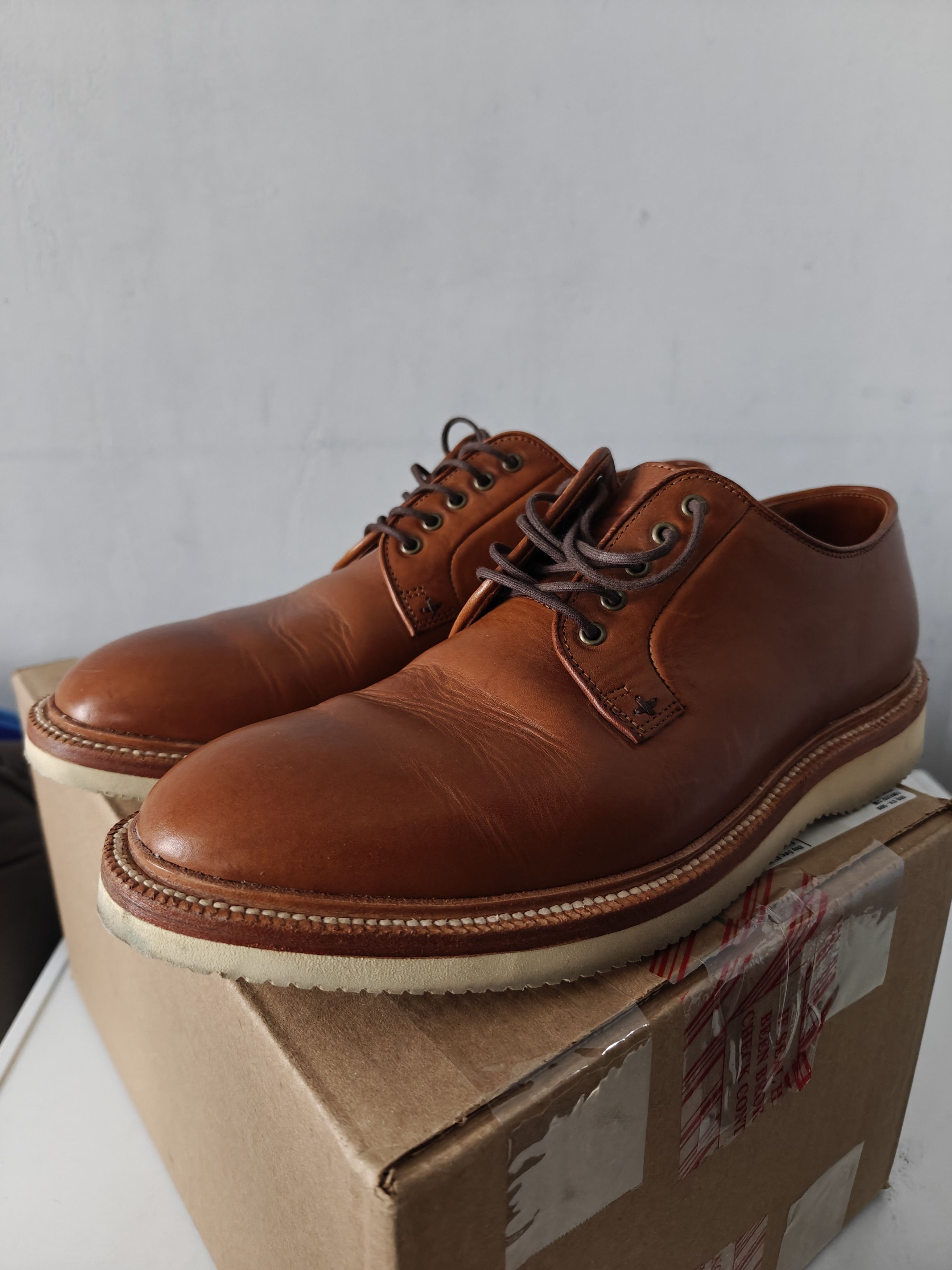 Grant Stone Plain Toe Saddle Tan Veg / Cavity Wedge Sole | Grailed