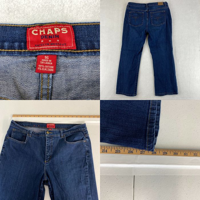 Chaps Chaps Denim Katelyn Bootcut Jeans Women's 16 Blue 5-Pocket High ...