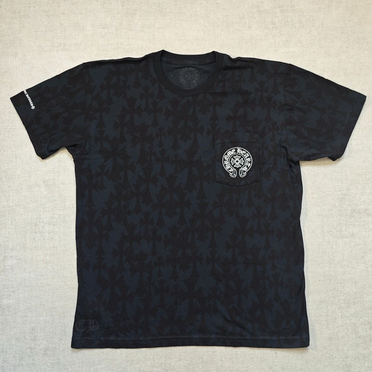 Chrome Hearts Chrome Hearts Cross Print Scroll Logo Tee | Grailed