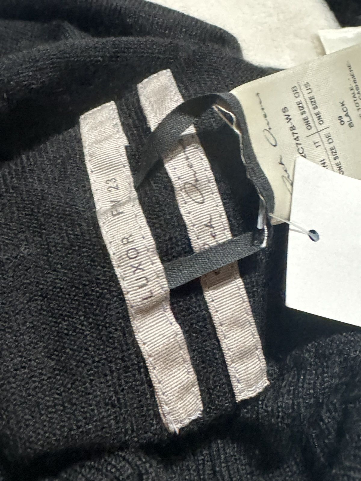 Rick Owens FW23 $523 SKI MASK BALACLAVA MAINLINE CASHMERE FACE LUXOR ...