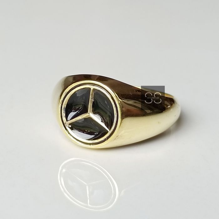 Handmade Mercedes Benz Ring, Men Signet Ring, 925 Sterling Silver | Grailed