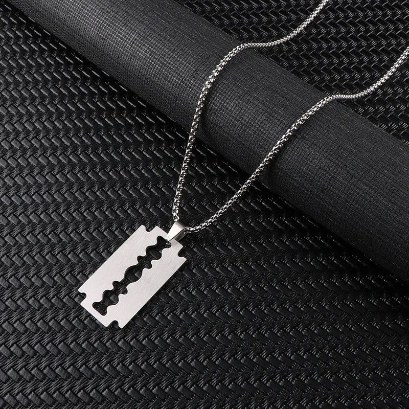 Chain × Streetwear Razor Blades Pendant Necklace | Grailed