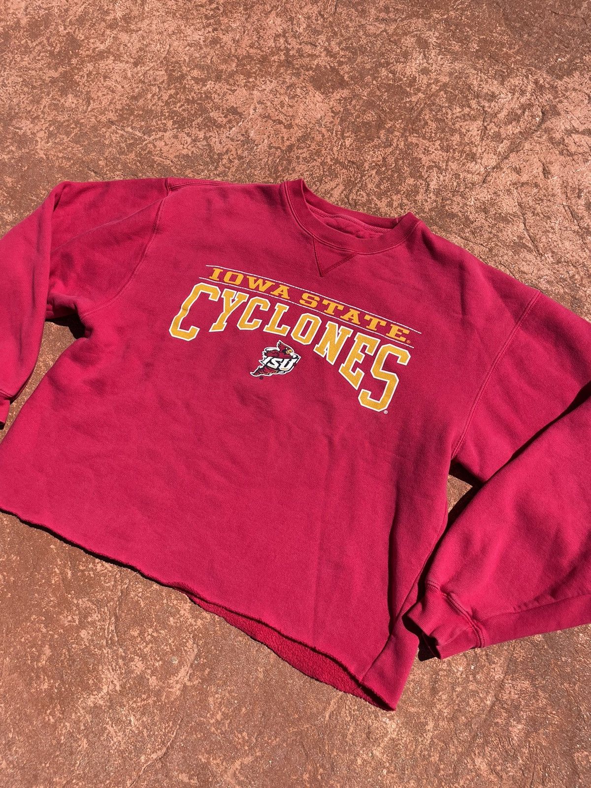 Vintage Vintage 90s Iowa State Cyclones Cropped Boxy Crew Sweatshirt ...