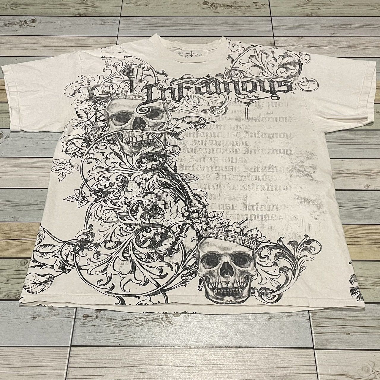 Ed Hardy Rare Infamous Wings Cross Tee Y2K Affliction Style | Grailed