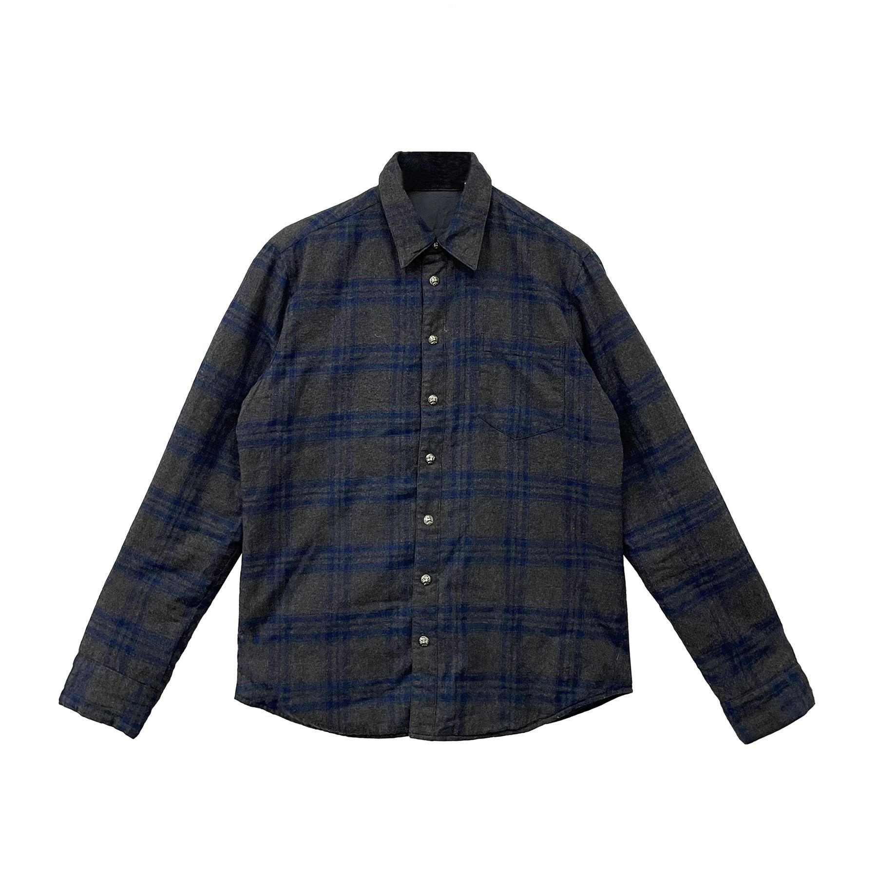 Chrome Hearts Chrome Hearts Buttoned Reversible Flannel Jacket | Grailed