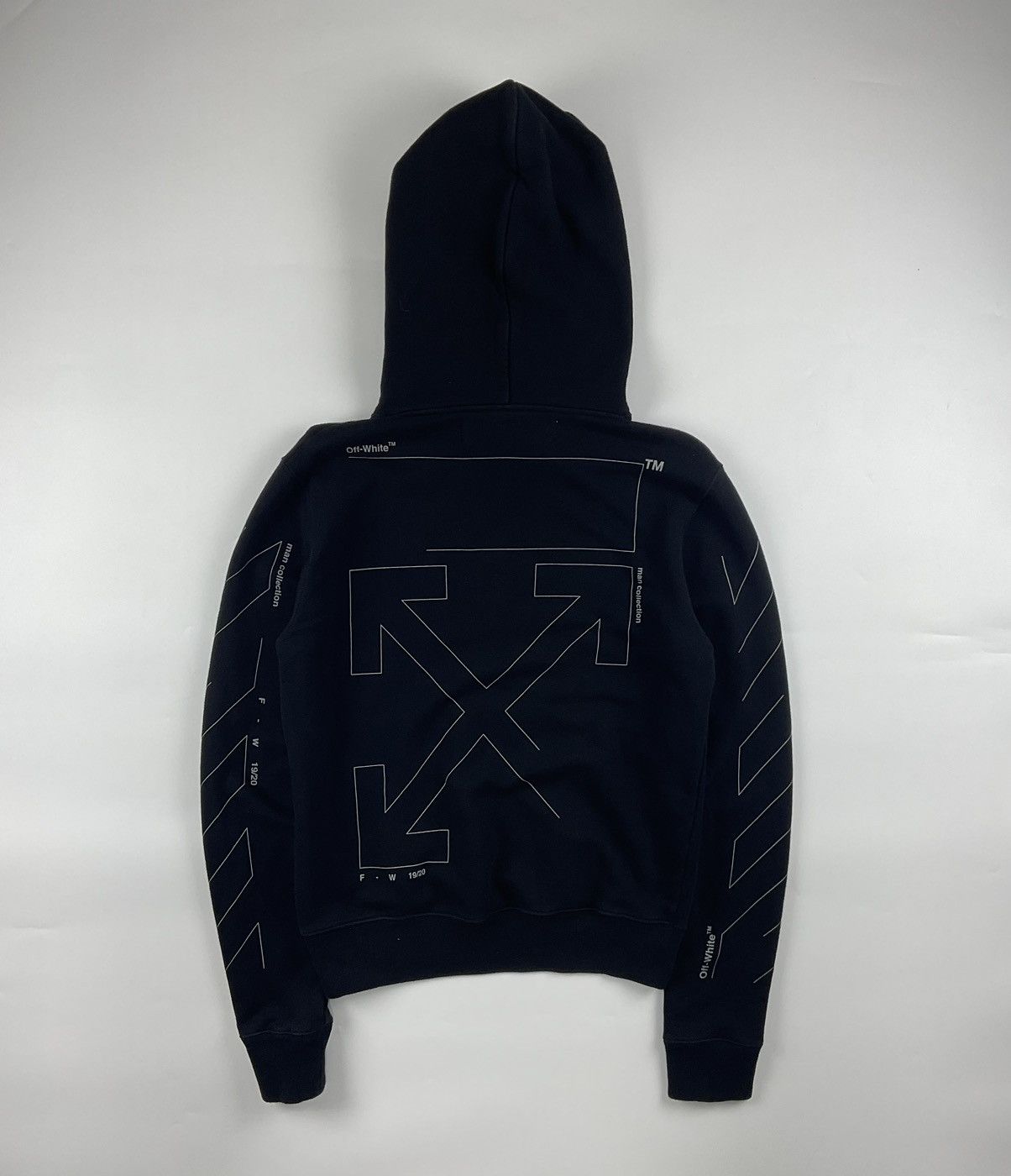 Off-White Off White Diagonal Unfinished Hoodie | Grailed