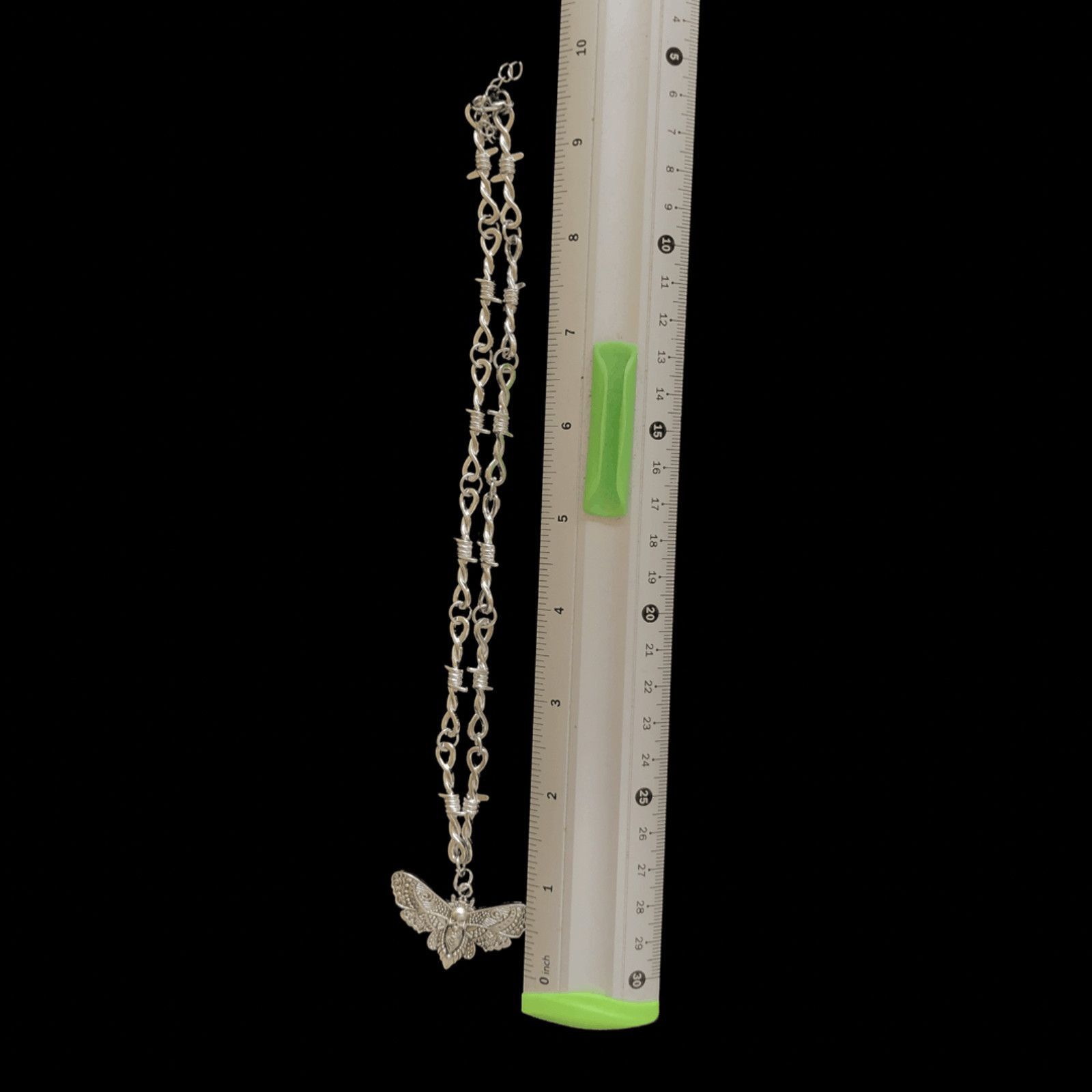 Jewelry Necklace Spike Post Barb Wire Punk Butterfly Chain | Grailed