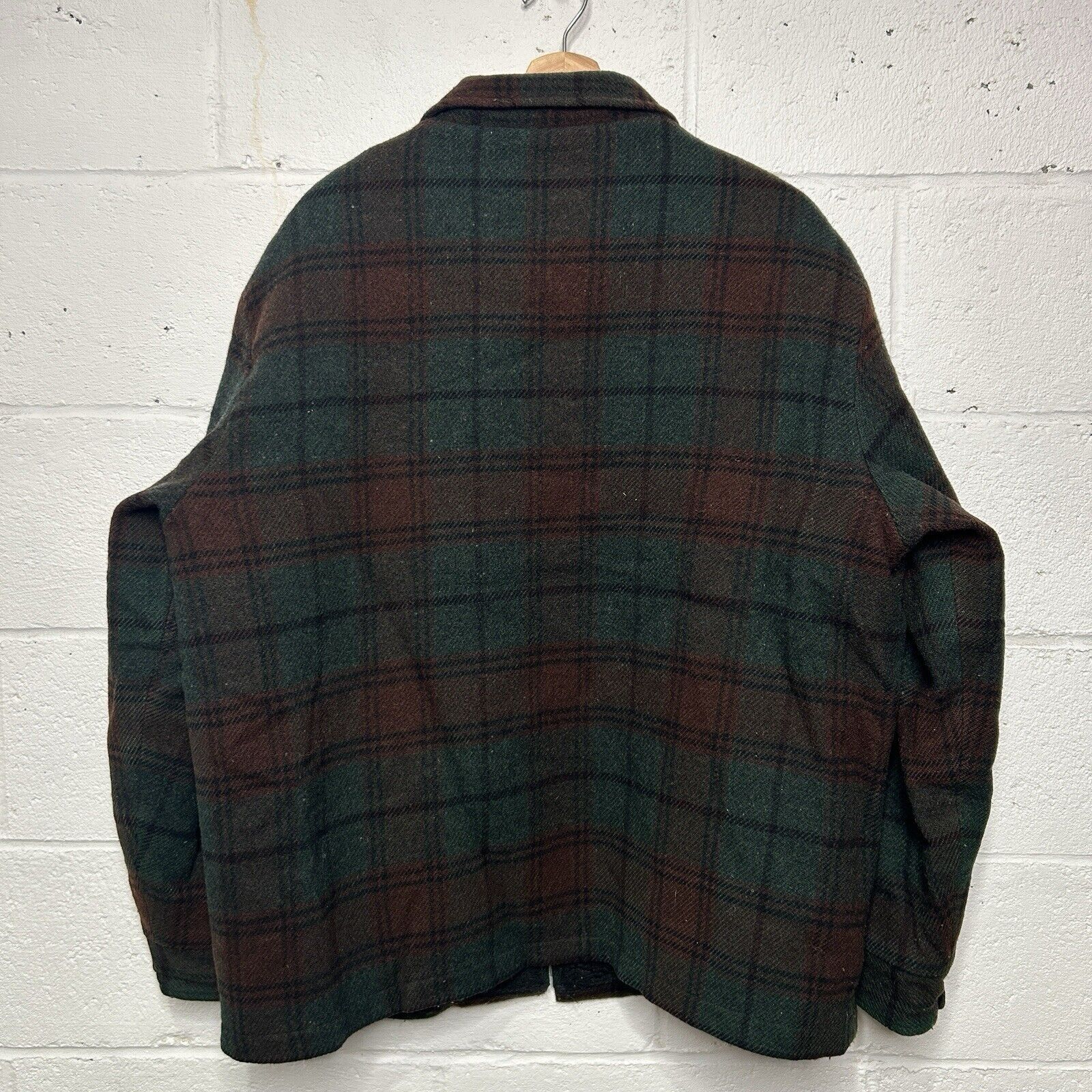 Woolrich John Rich & Bros. Vintage Woolrich Plaid Sherpa-Lined Jacket “Green Brown” | Grailed