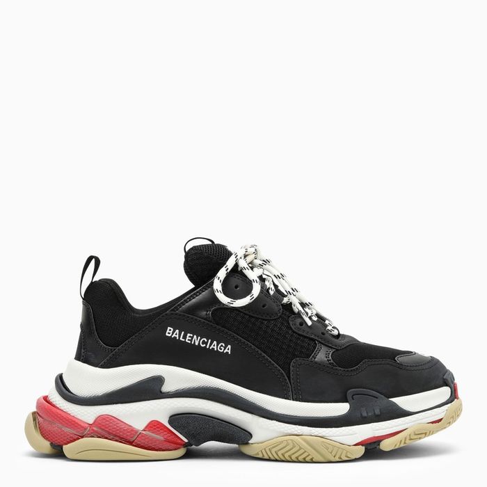 Balenciaga Balenciaga Triple S Black/Red Trainer | Grailed