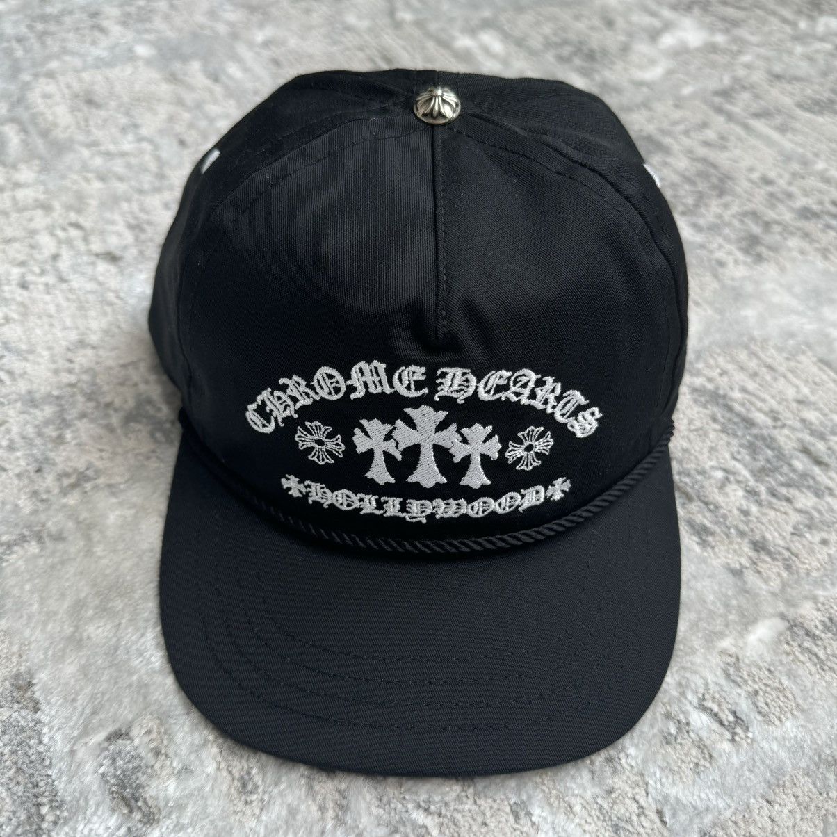 Chrome Hearts Gas station rope triple cross trucker hat ‘black’ | Grailed