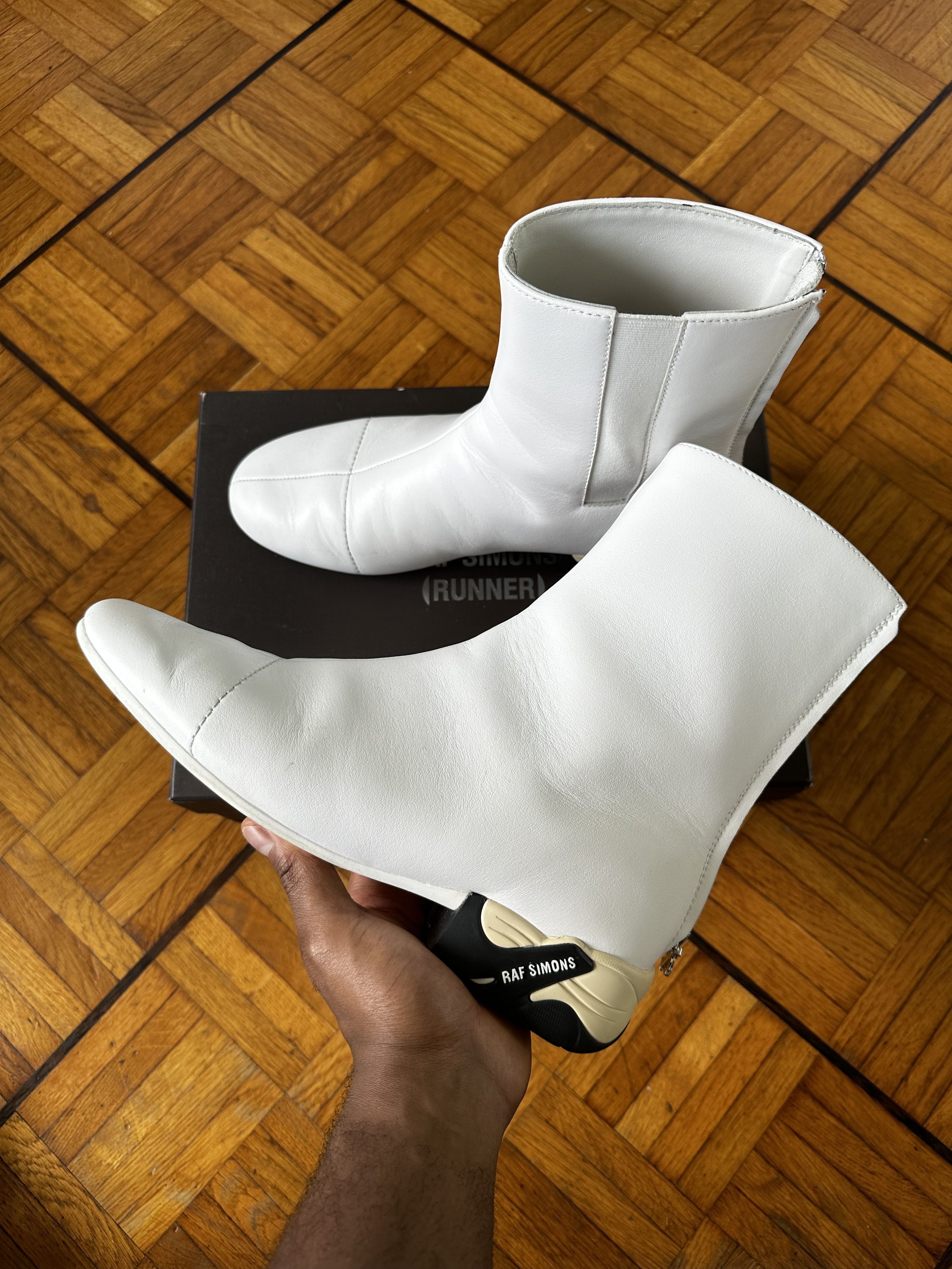 Raf Simons RAF SIMONS Boots Solaris High Runner White 2001 1 2 Sneakers ...