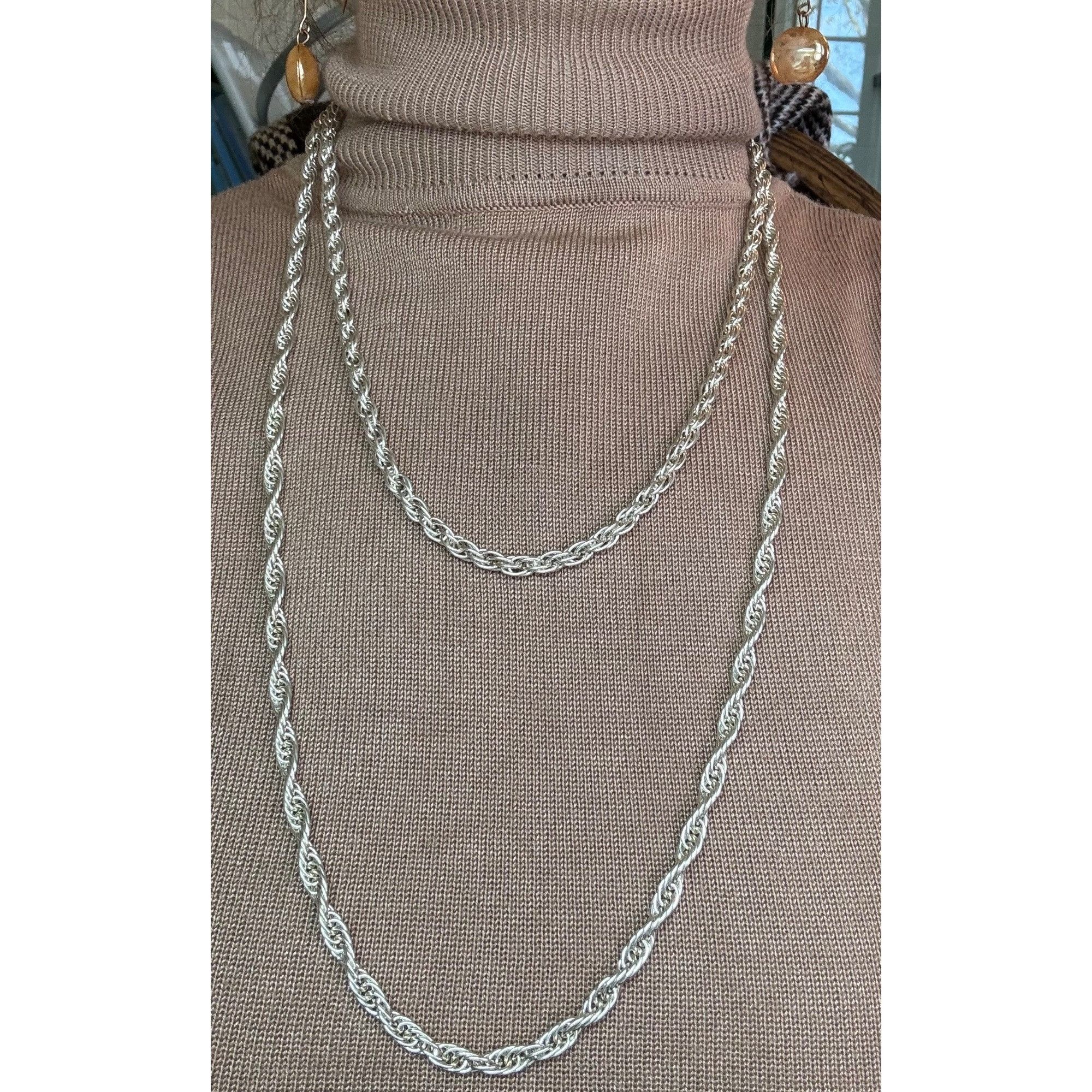 Vintage Italian Elegance Milor Sterling Silver 5mm Rope Chain Neckla ...