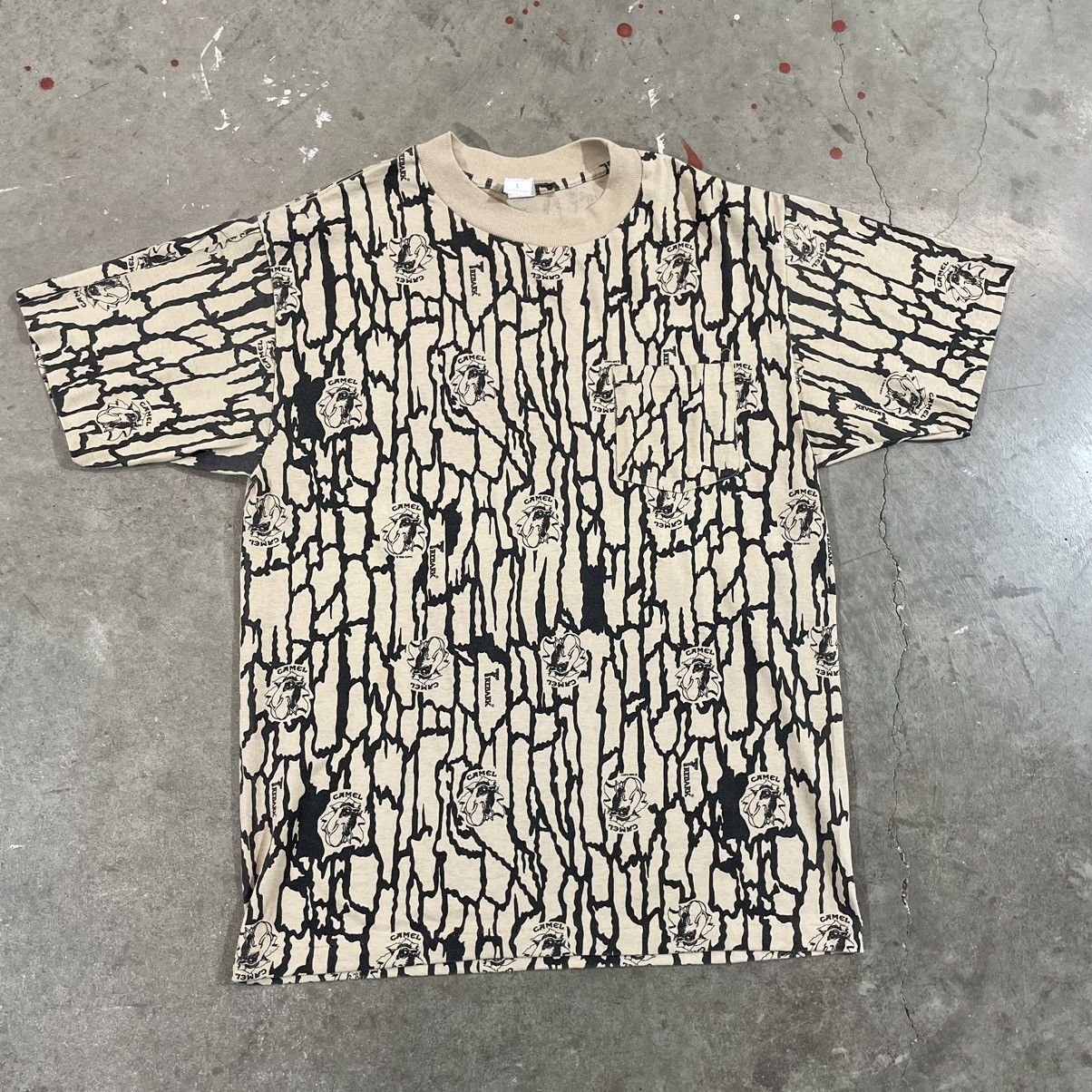Vintage 1989 Joe Camel tree bark AOP vintage camo cigarette | Grailed