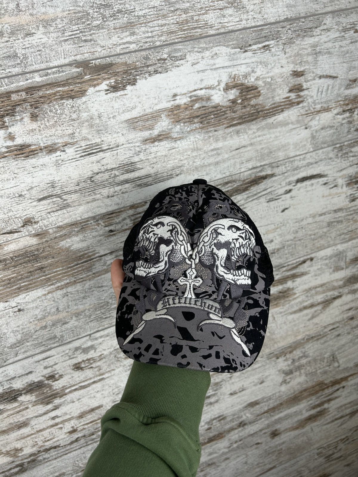 Affliction Mens Vintage Affliction cap Japanese style hats y2k skull ...