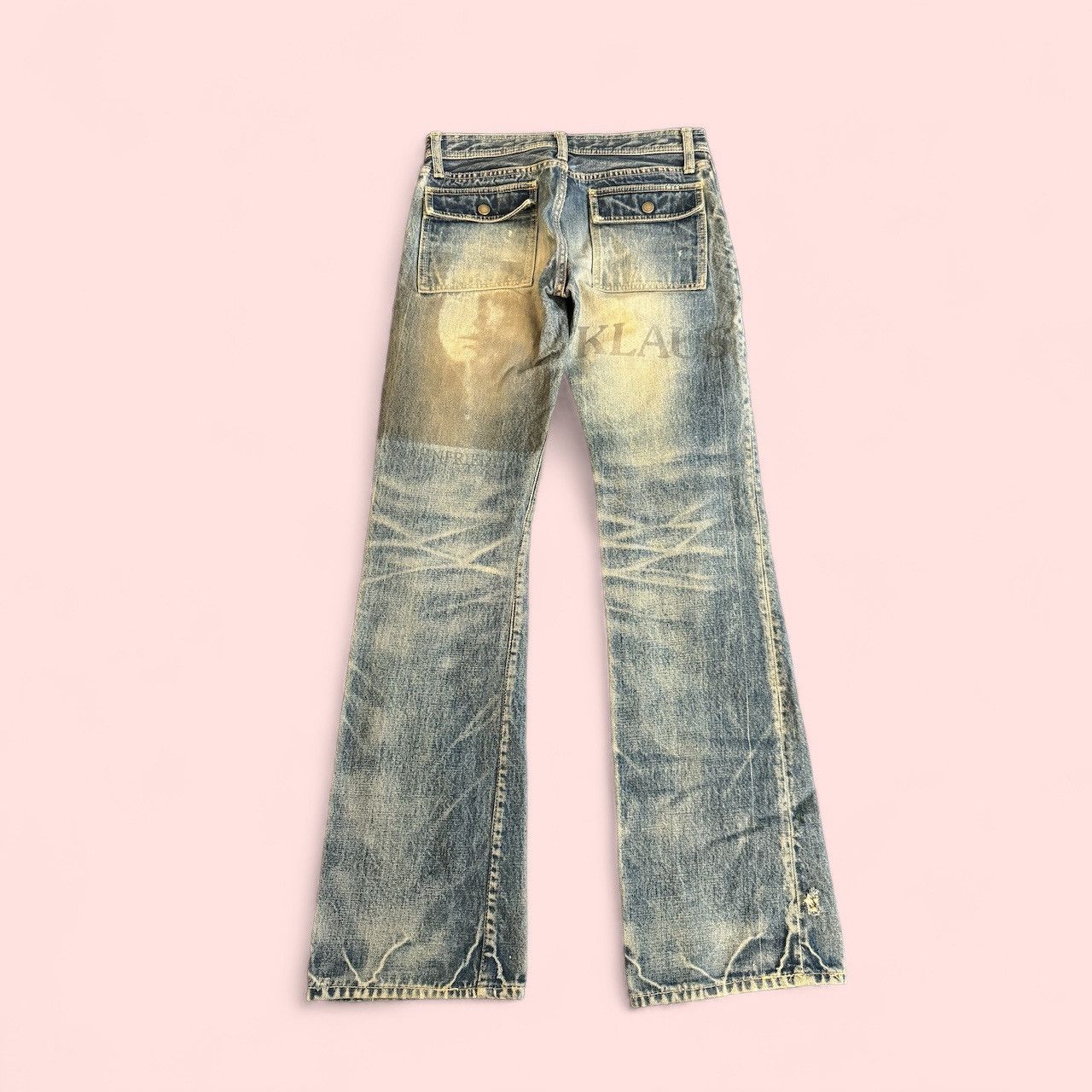 Undercover SS06 Undercover Klaus Wahnfriden Cargo Flare Denim Jeans ...
