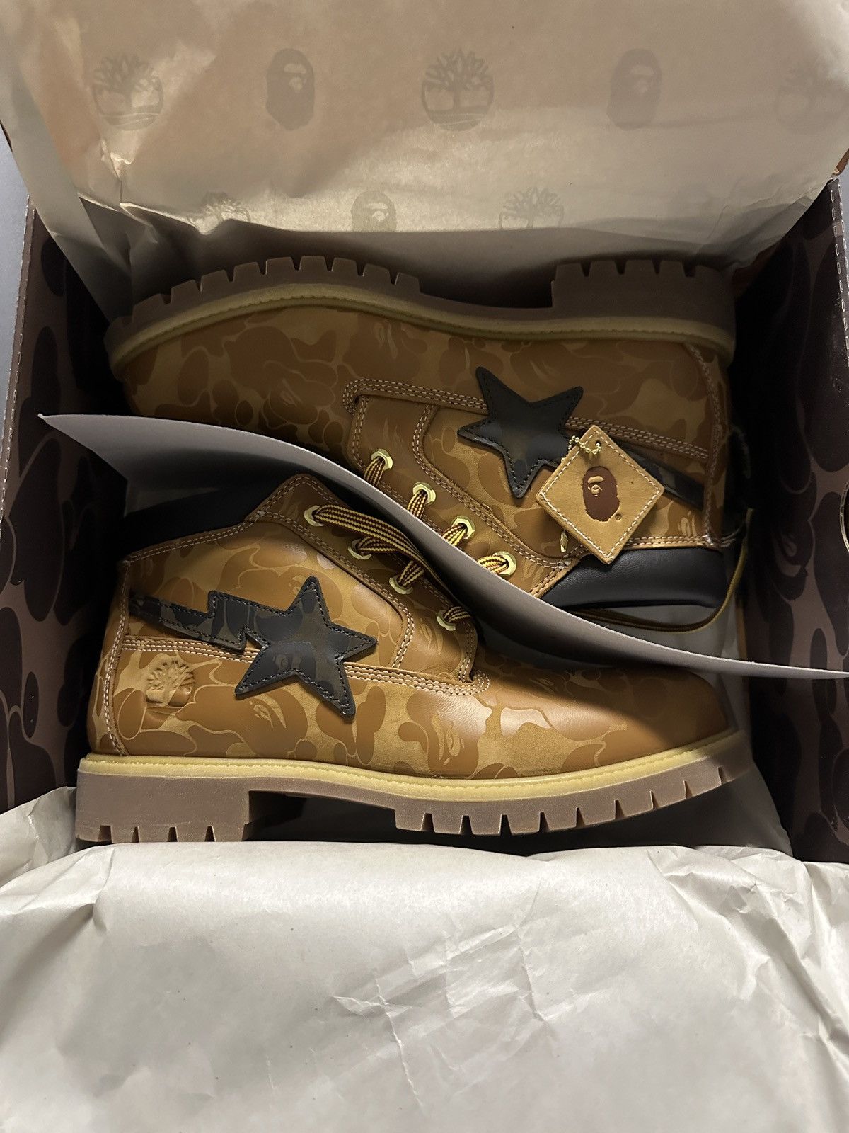 Bape × Timberland Bape x Timberland Chukka Boots | Grailed