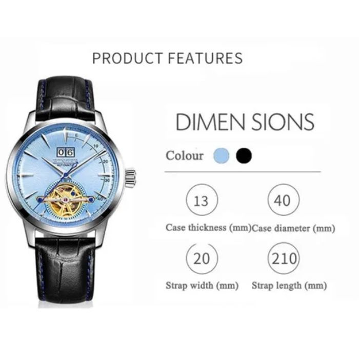 Other Binger Men's Business Automatic Mechanical Skeleton Watch | Grailed
