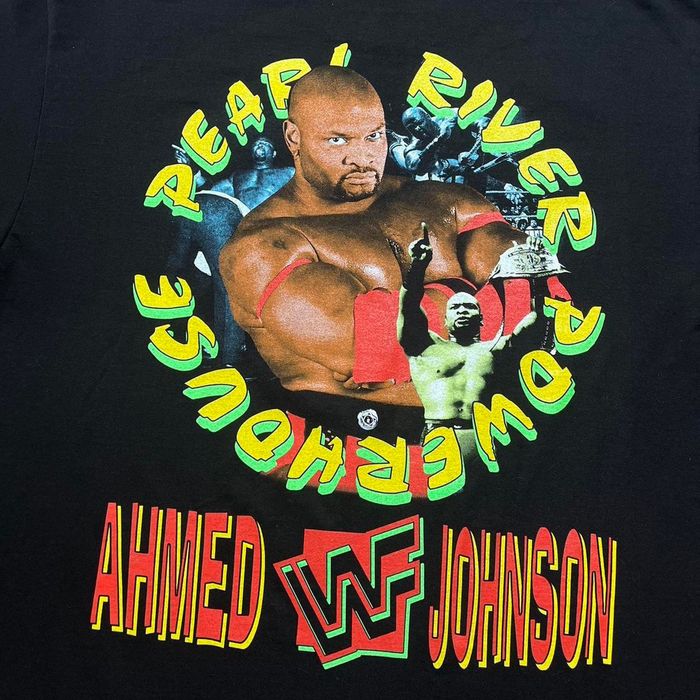 Wwf WWF Ahmed Johnson Rap Style Double Sided Graphic T-shirt | Grailed