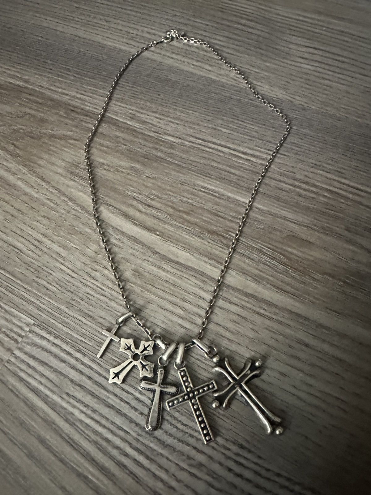 Undercover Undercover AW02 Silver Multi Cross Pendant Necklace | Grailed