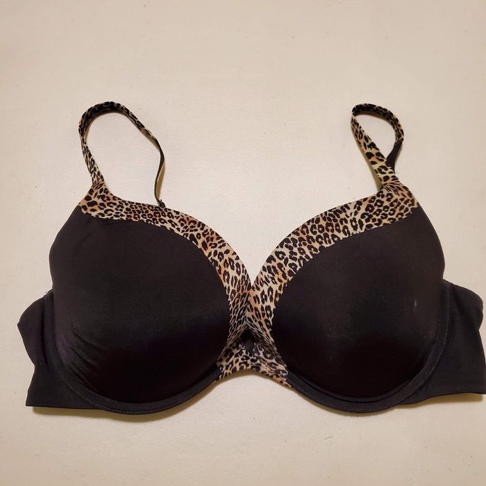 Victoria's Secret Victoria Secret Women Bra 36D Black Cheetah Trim Push ...