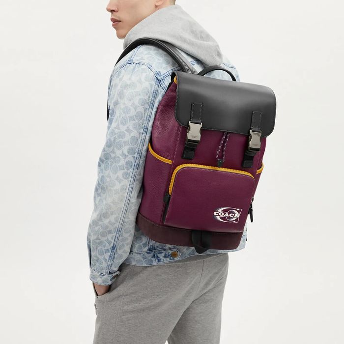Coach Track Backpack In Color block Signature Canvas | Grailed