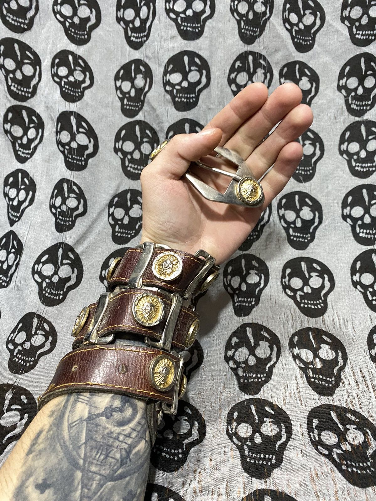 Archival Clothing × Versace 1990s MEDUSA LOGO VERSACE METAL BELT RARE ...