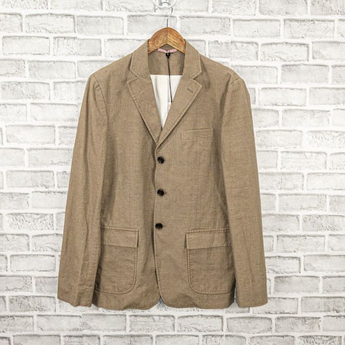 Apolis APOLIS Global Citizen Washed Linen Blazer Jacket Beige | Grailed