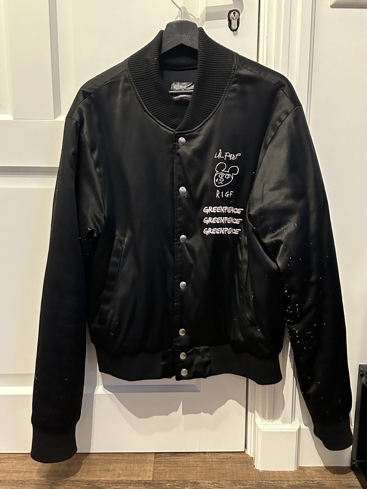 Lil Peep × ROSE IN GOOD FAITH LIL PEEP X RIGF BOMBER | Grailed