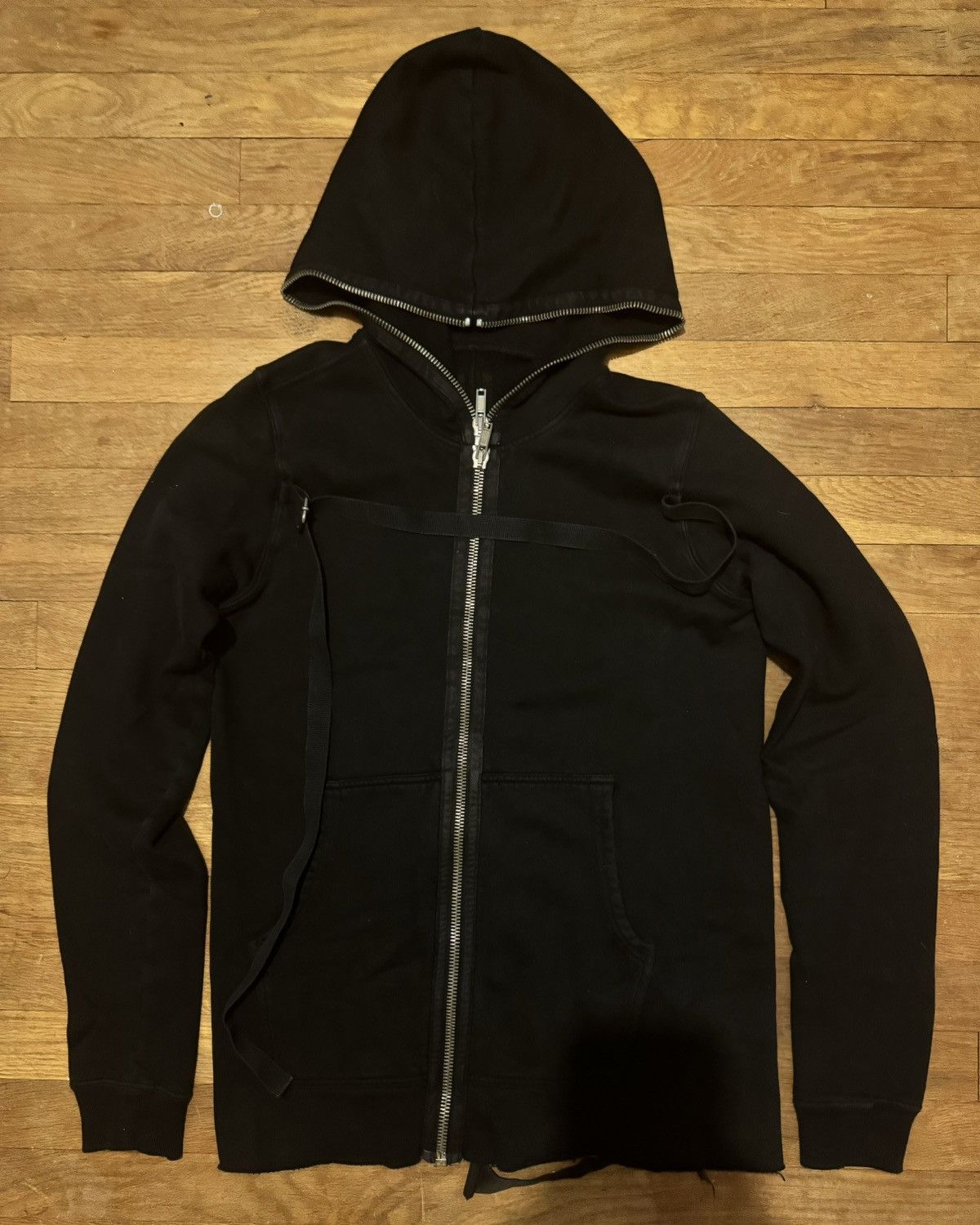 Rick Owens Rick Owens DRKSHDW S/S’08 Bondage Gimp Zip-up Hoodie | Grailed