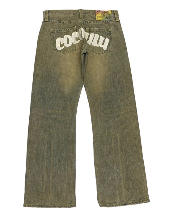 If Six Was Nine FLARE RUSTY COCOLULU DISTRESSED BAGGY FLARE DENIM JEANS ...