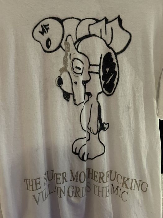 Vintage MF DOOM Snoopy “Super Villian” Custom Tee | Grailed