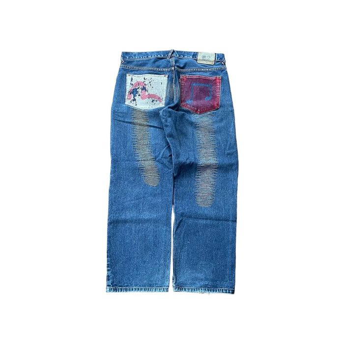 Vintage Baggy Music Note Stitched Denim | Grailed