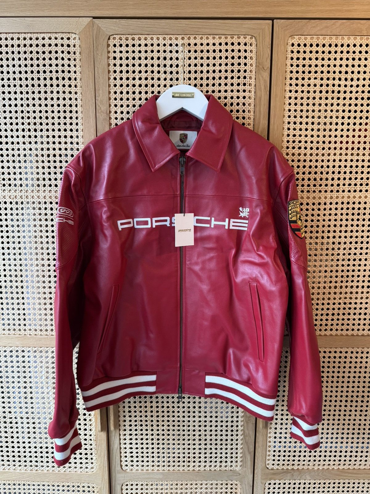 Aime Leon Dore ALD / Porsche 993 Turbo Leather Club Jacket - Red- Brand ...