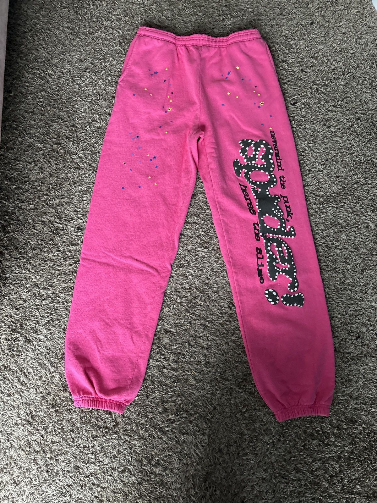 Spider Worldwide × Young Thug Sp5der V2 Pink Sweats | Grailed
