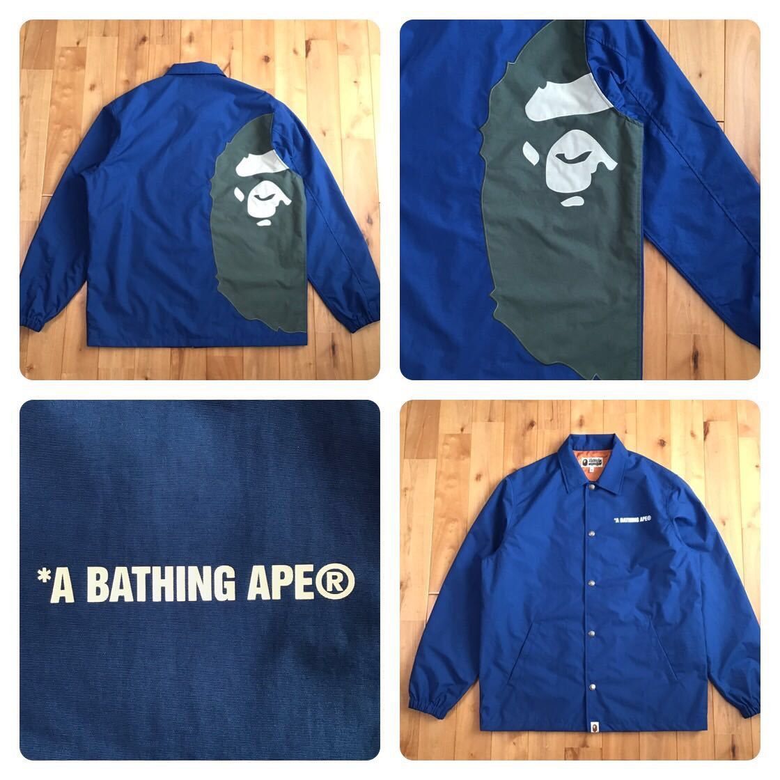 Bape BAPE Giant APE HEAD coach jacket blue a bathing ape | Grailed