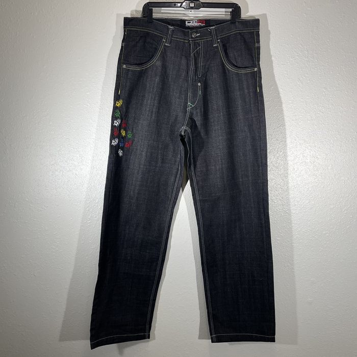 Japanese Brand Lot 29 Jeans Marvin the Martian Raw Black Baggy Wide Leg ...