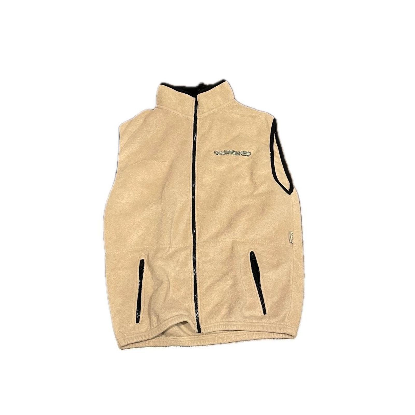 Vintage vintage 2000s baggy boxy cream fleece jacket vest | Grailed