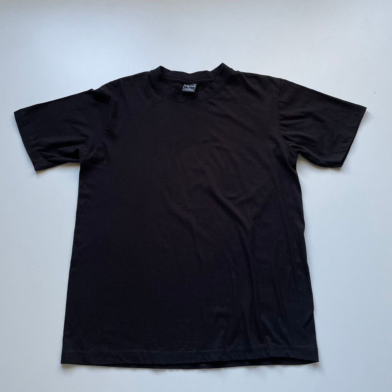 Made In Usa × Streetwear × Vintage Vintage Sun Faded Black Blank Basic T Shirt Men's Large Rare ...