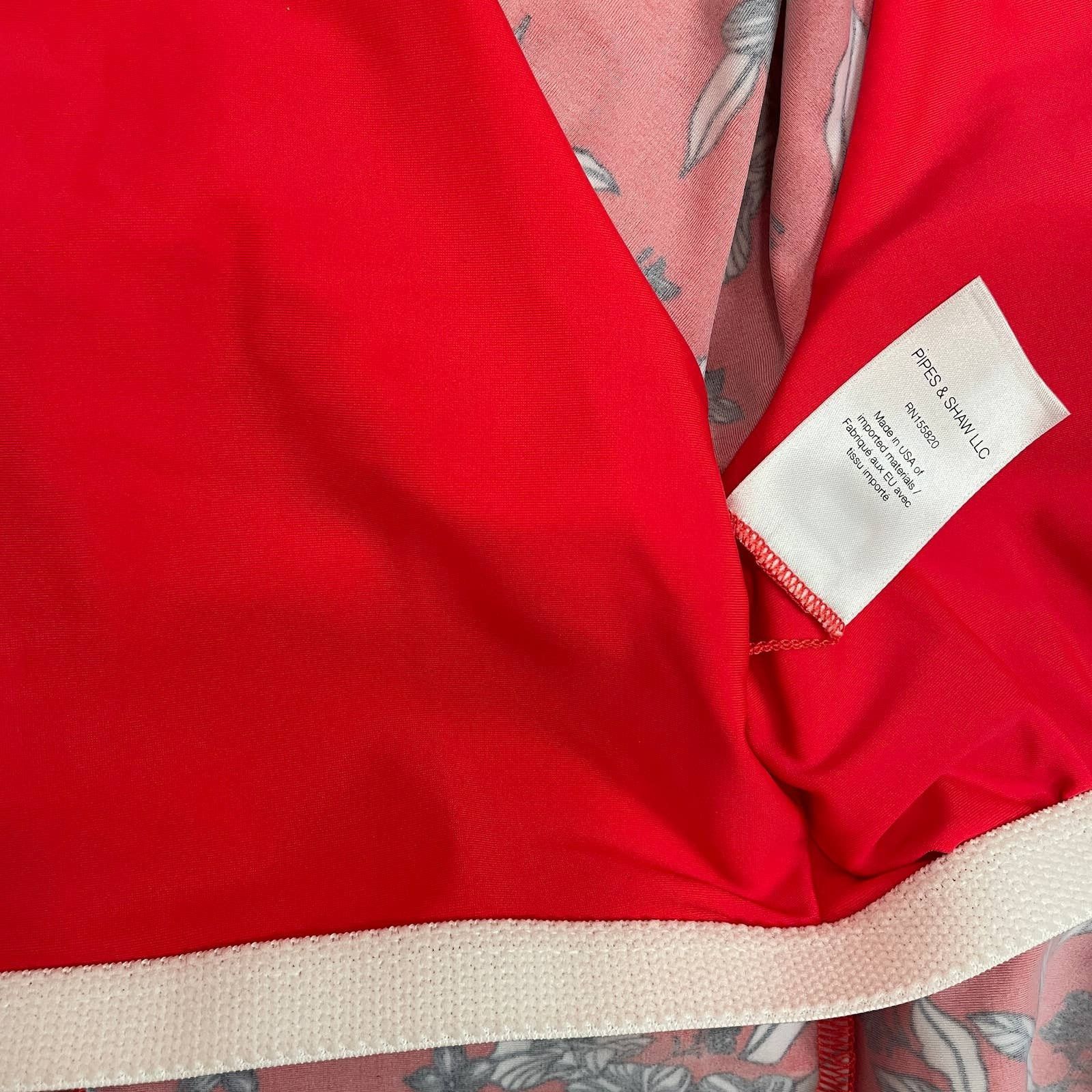 Veronica Beard NEW Veronica Beard Swim Misali Rashguard Top Red Floral ...