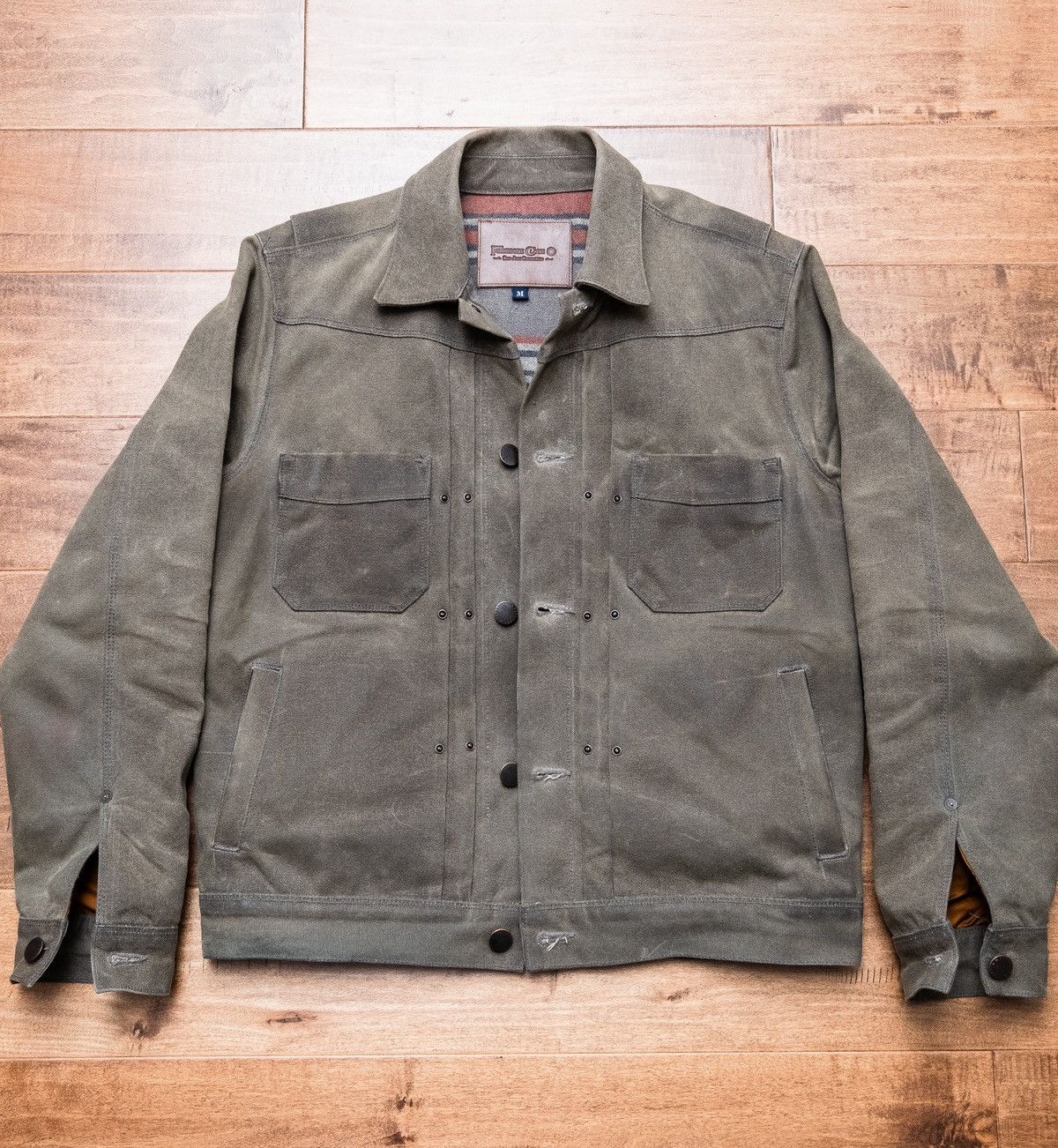 Freenote Cloth Freenote Cloth Riders Jacket Heavy Waxed Canvas Tobacco ...